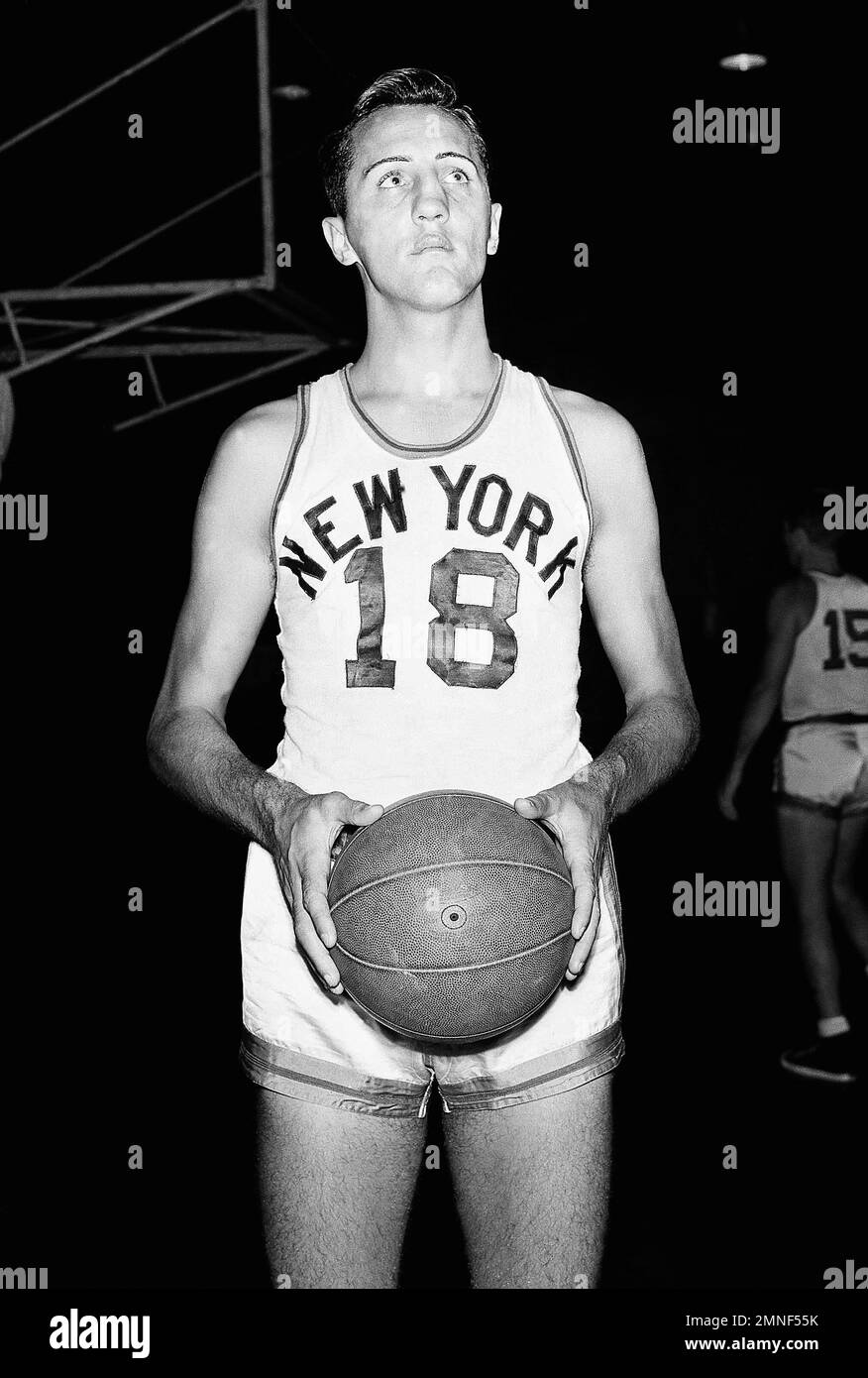 Connie Simmons of the New York Knicks at the 69th Regiment Armory in ...