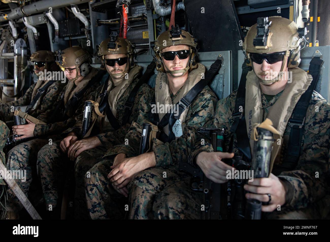 U.S. Marines with Battalion Landing Team 2/5, 31st Marine Expeditionary ...