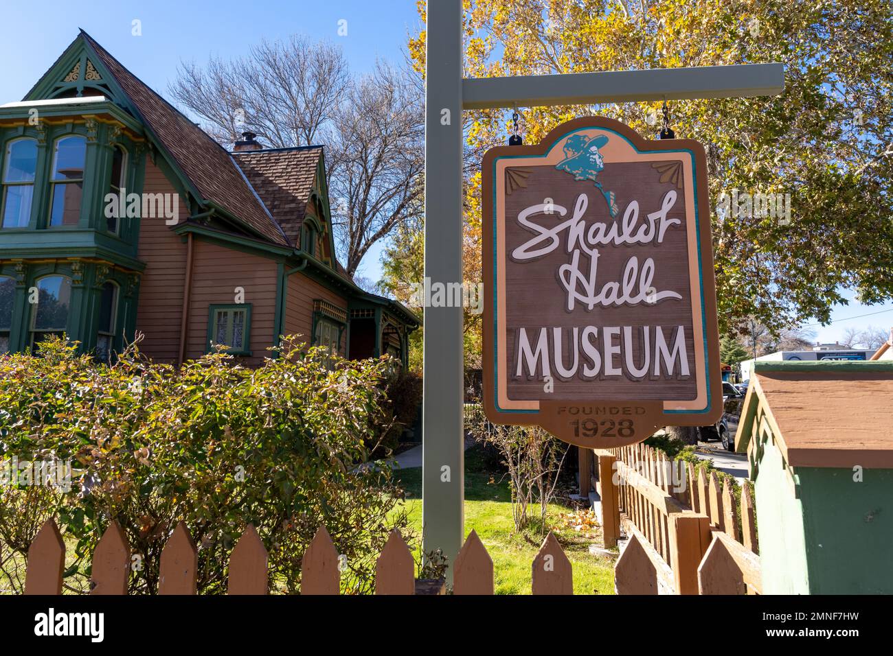 Prescott, AZ - Nov. 17, 2022: Sign in front of the Sharlot Hall Museum ...