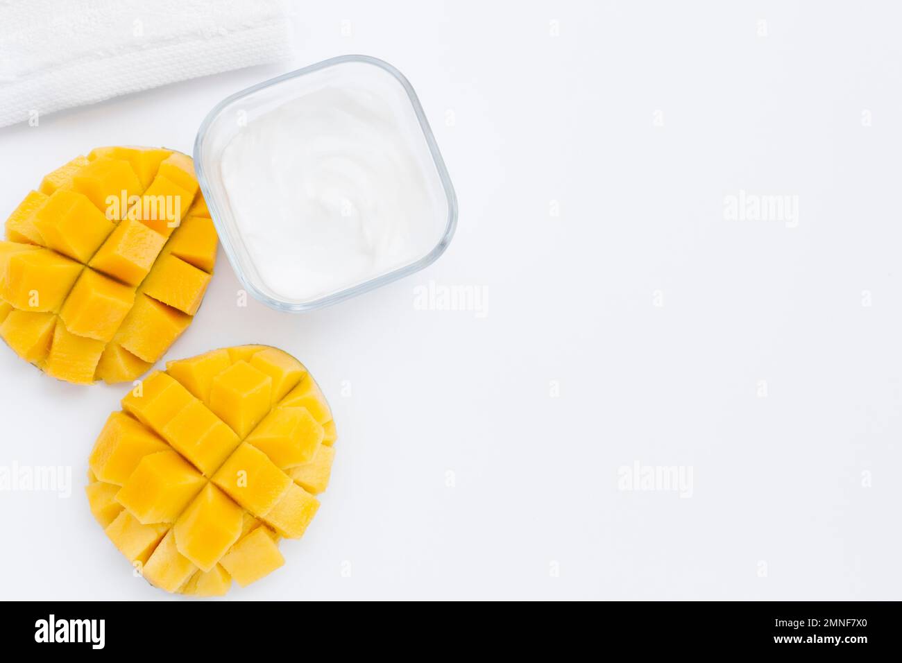 flat lay mango body butter with copy space. High resolution photo Stock ...