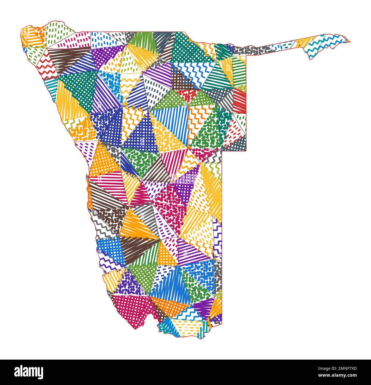 Namibia polygonal map hi-res stock photography and images - Alamy