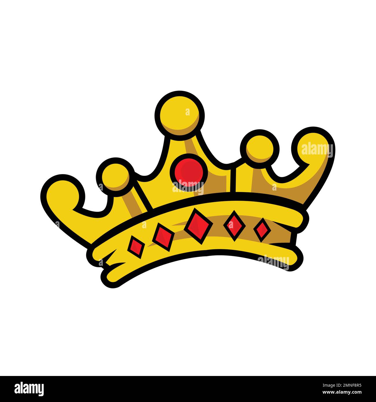 Golden Crown Cartoon Vector Jewelry For Monarch On White Background Stock Vector Image And Art