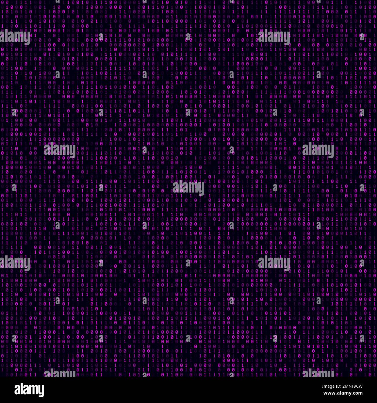 Tech background. Magenta filled binary background. Big sized seamless pattern. Astonishing ...