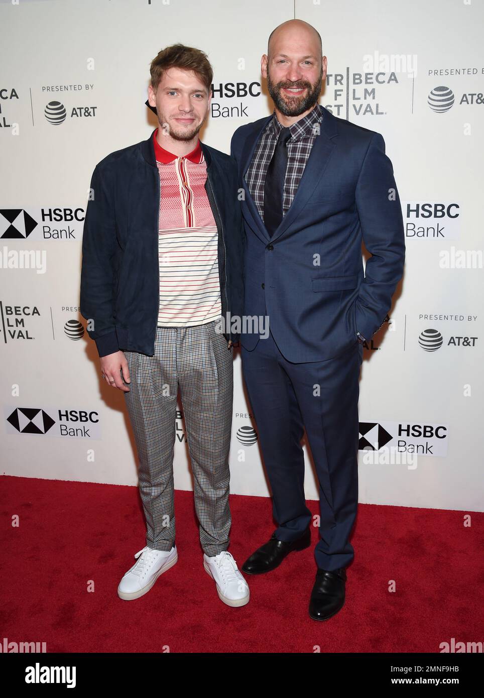 Actors Billy Howle, left, and Corey Stoll attend the premiere of "The ...