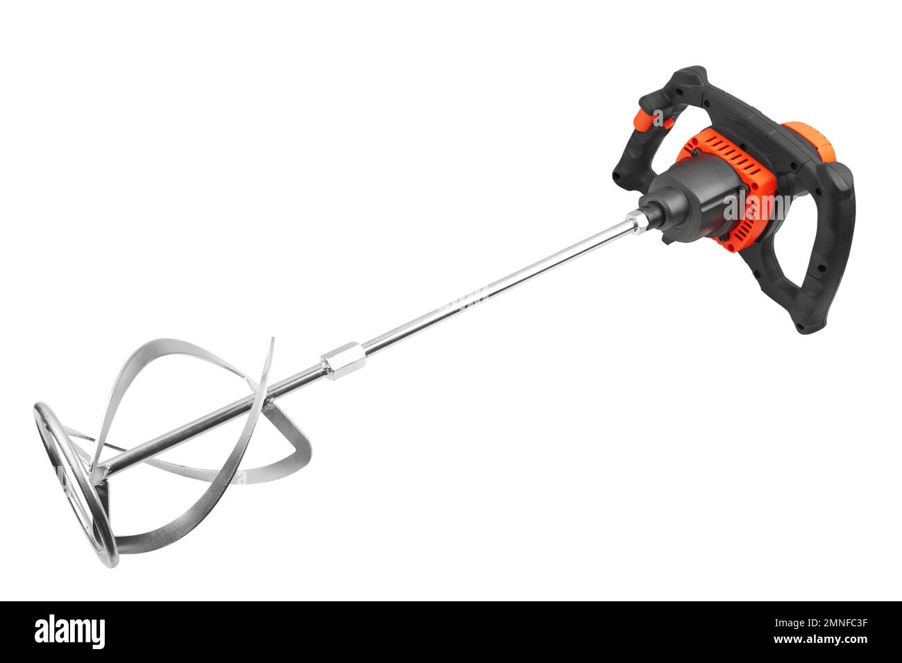 Manual construction mixer isolated on white background Stock Photo - Alamy