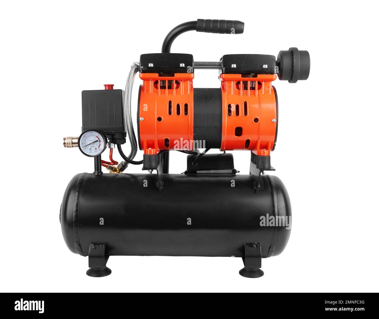 Air compressor pressure pump tool isolated on white background Stock ...