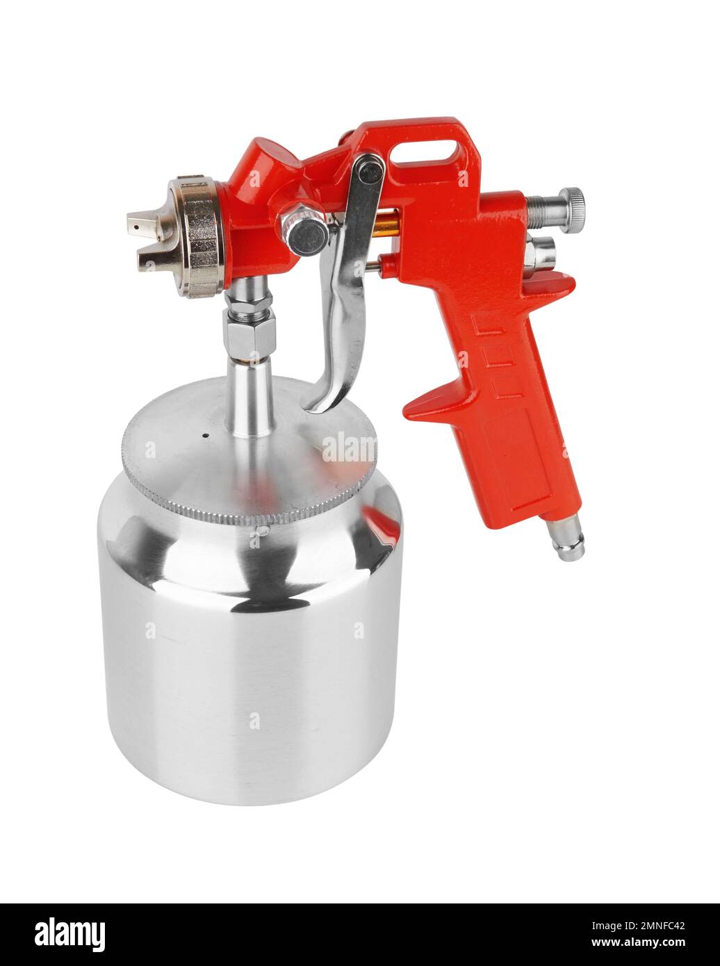 Painting spray gun isolated on white background Stock Photo - Alamy