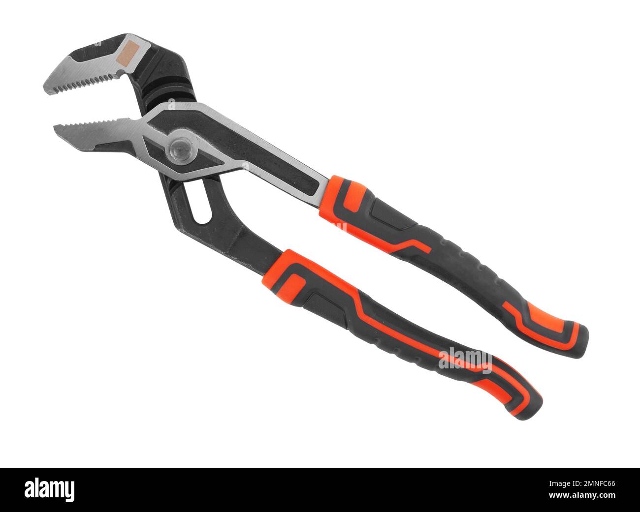 Pump pliers work tool or slip joint pliers isolated cut out on white ...