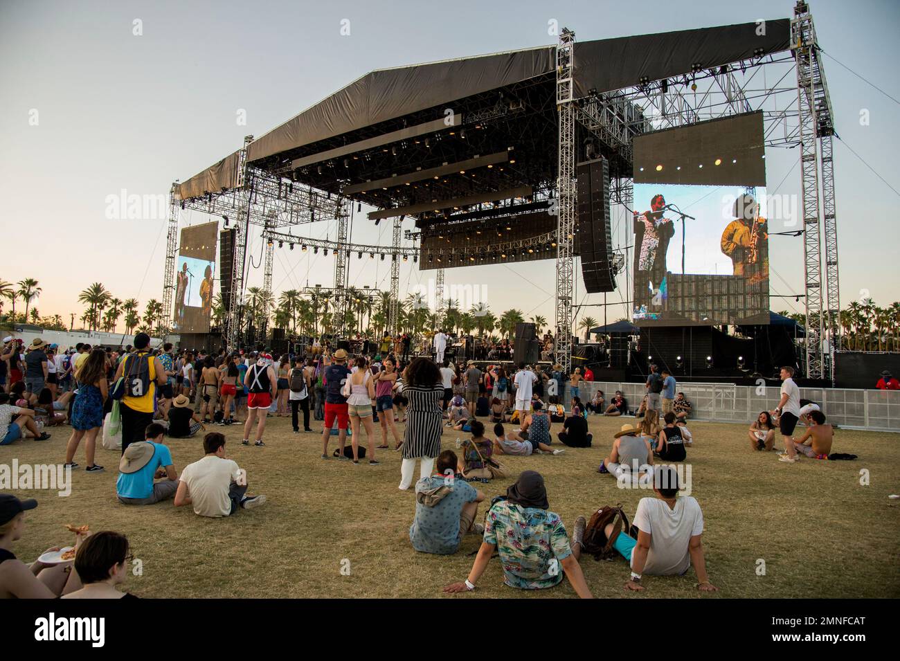 Festival goers attend the Coachella Music & Arts Festival at the Empire ...