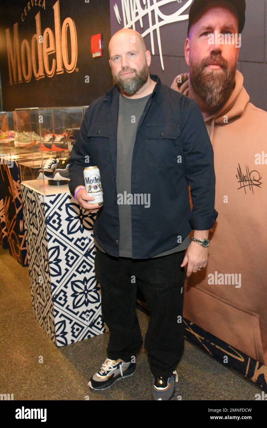 Artist Daniel Gamache (Mache) attends the Modelo and Brooklyn Nets Hall ...