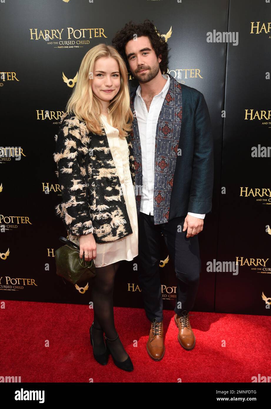 Willa Fitzgerald, left, and Gabe Kennedy attend the "Harry Potter and ...