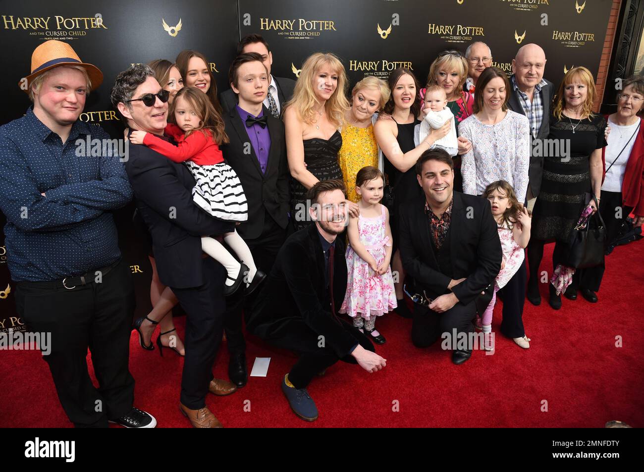 Producer Sonia Friedman, center, and her extended family arrive at the ...