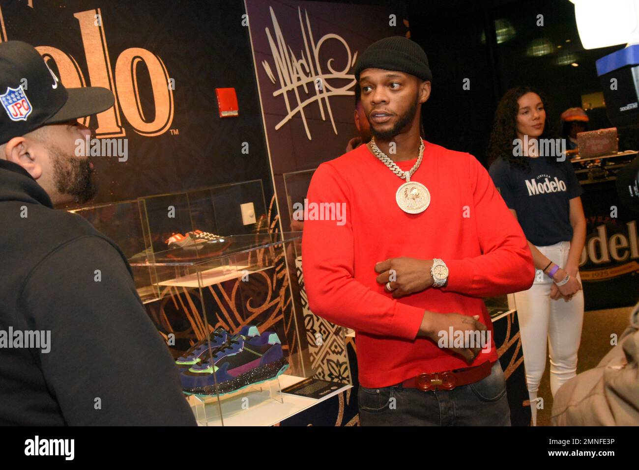 Rapper Papoose attends the Modelo and Brooklyn Nets Hall of Fame pop up ...
