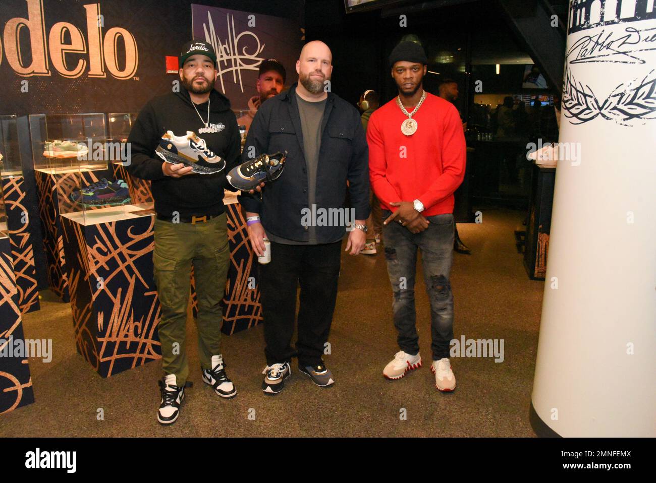 New York, USA. 30th Jan, 2023. DJ Envy, Daniel Gamache (Mache) and ...
