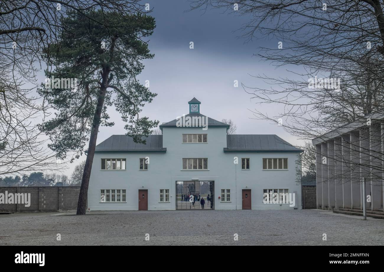 Entrance building to prisoners' camp Tower A, Sachsenhausen ...