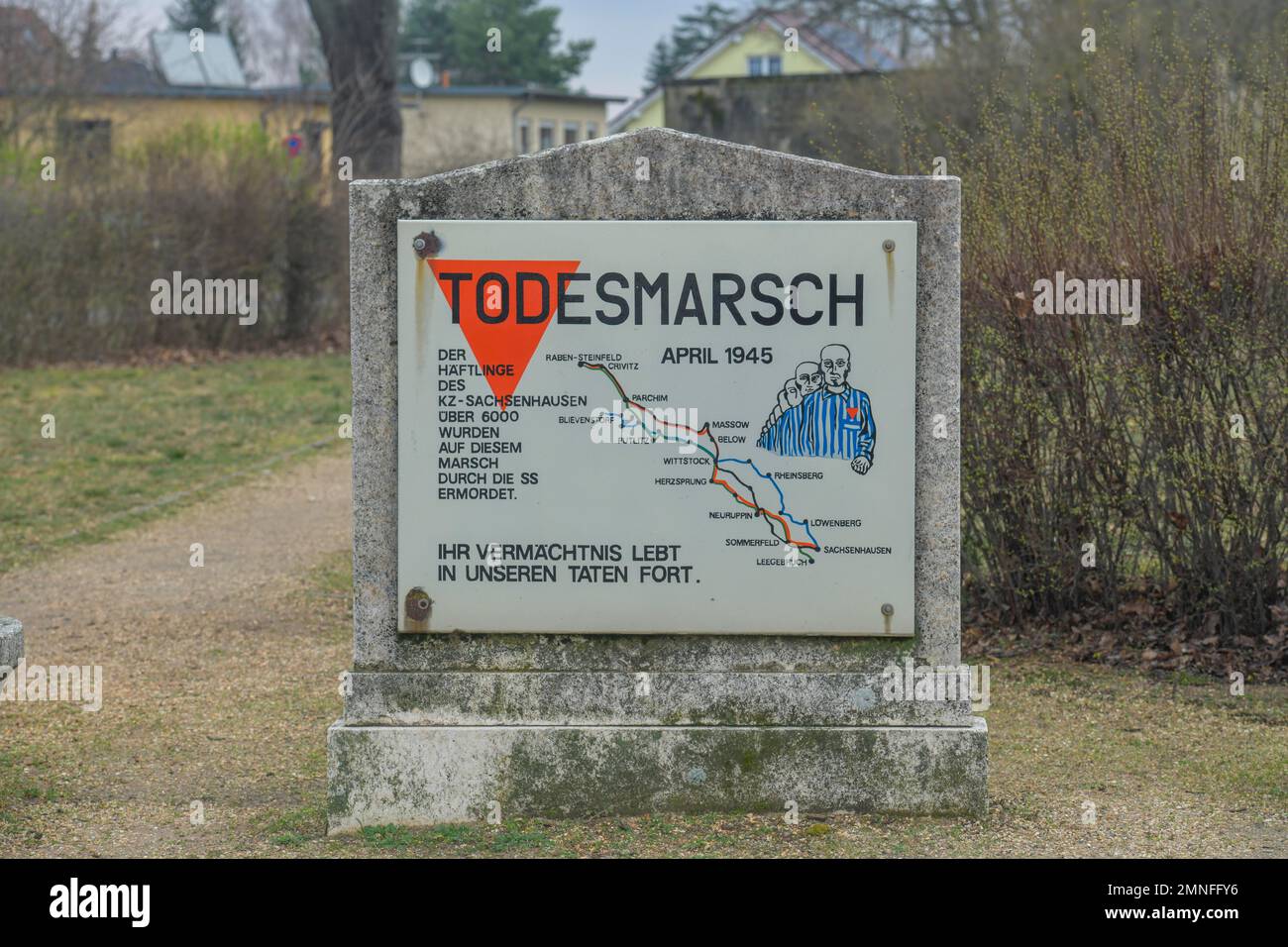 Memorial plaque Death March, Sachsenhausen Concentration Camp Memorial ...