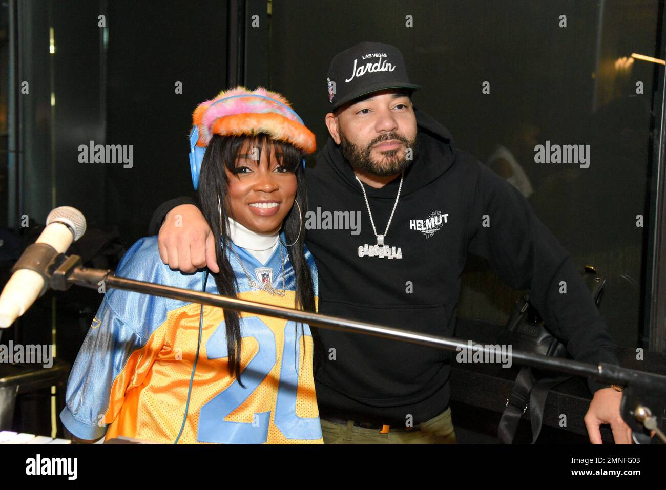 New York, USA. 30th Jan, 2023. DJ Diamond Kuts poses with DJ Envy at ...