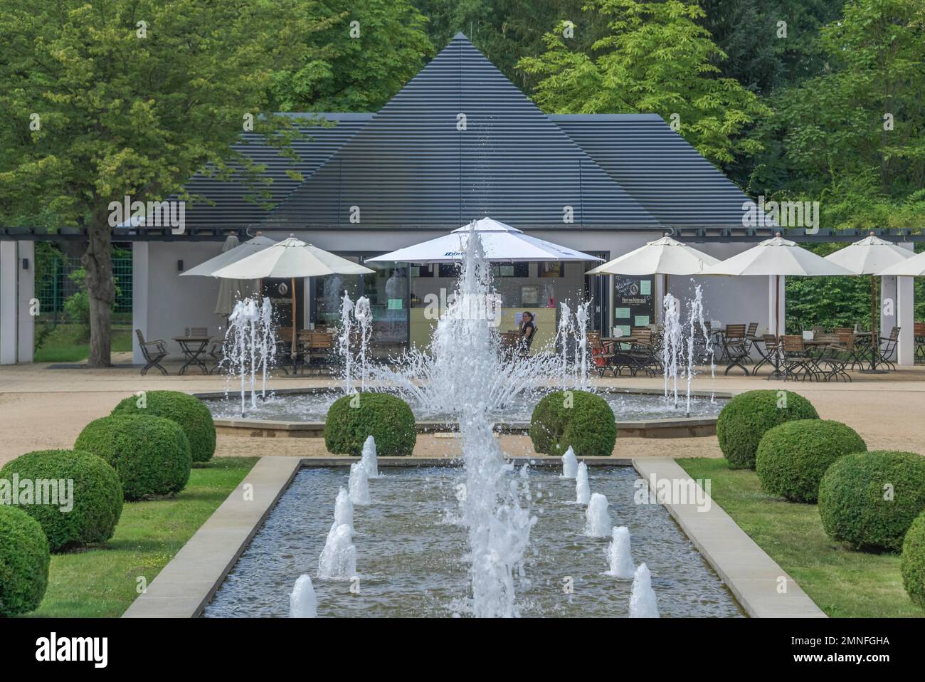 Fountain, East German Rose Garden, Forst, Brandenburg, Germany Stock ...