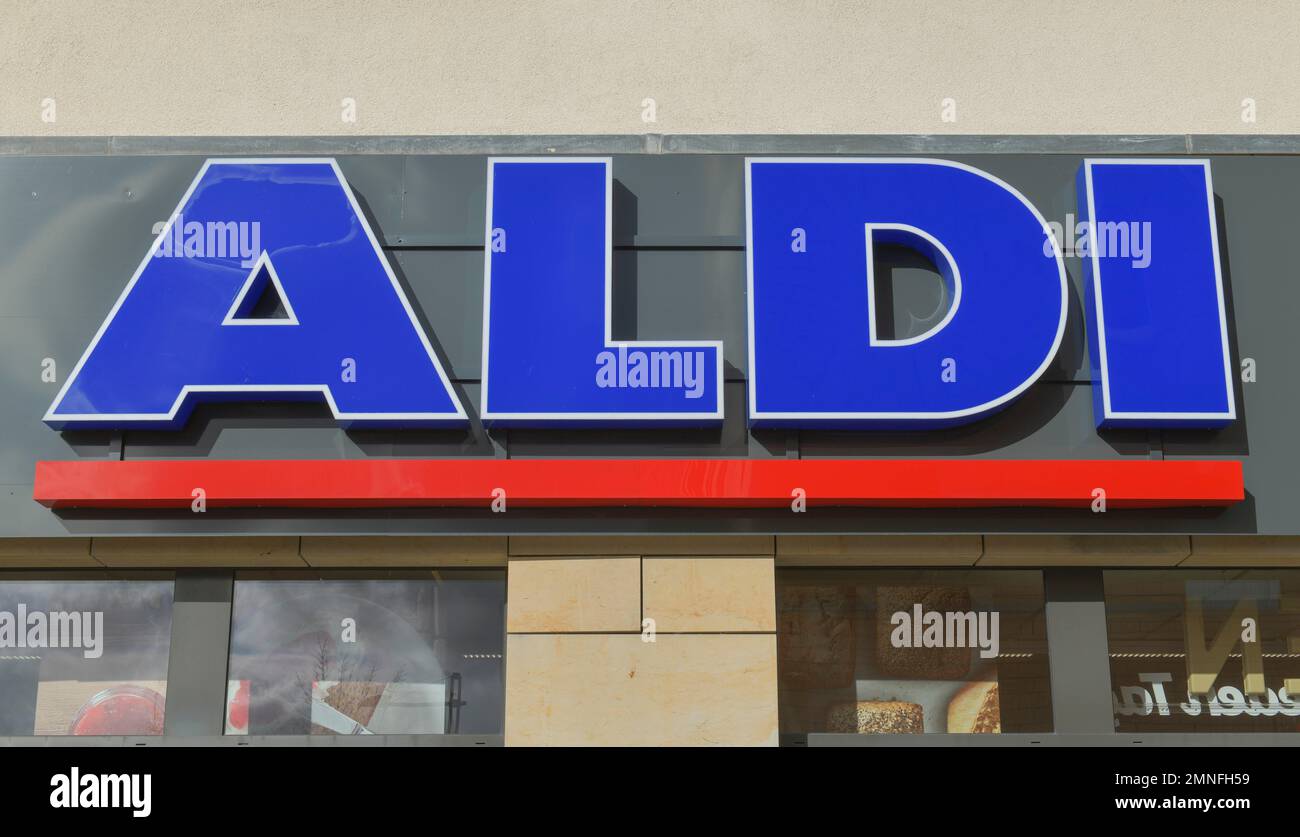 Logo ALDI North, Kleinmachnow, Brandenburg, Germany Stock Photo - Alamy