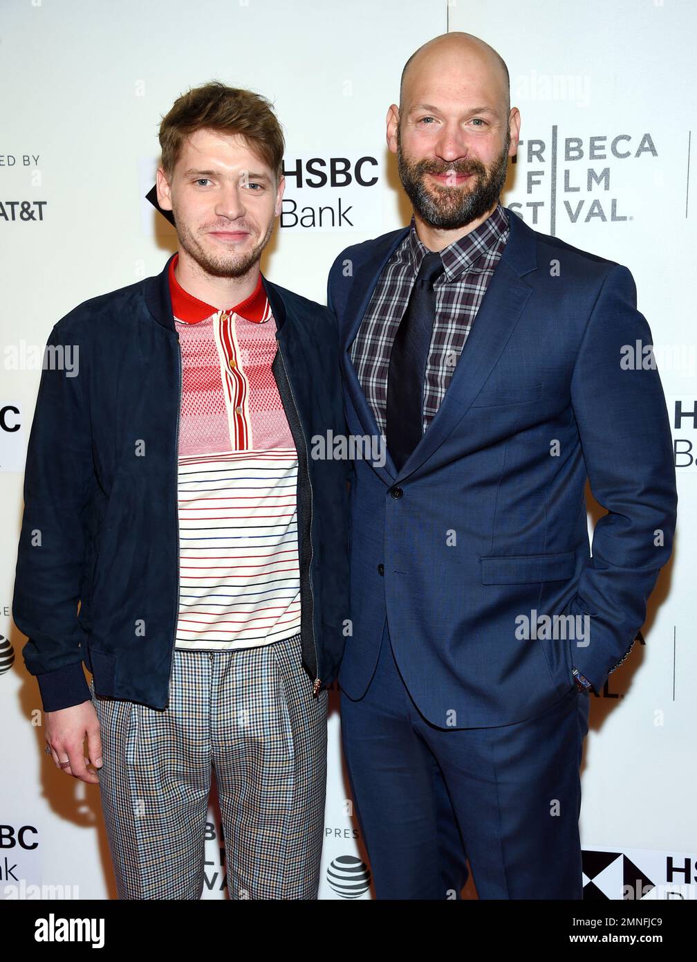 Actors Billy Howle, left, and Corey Stoll attend the premiere of "The ...