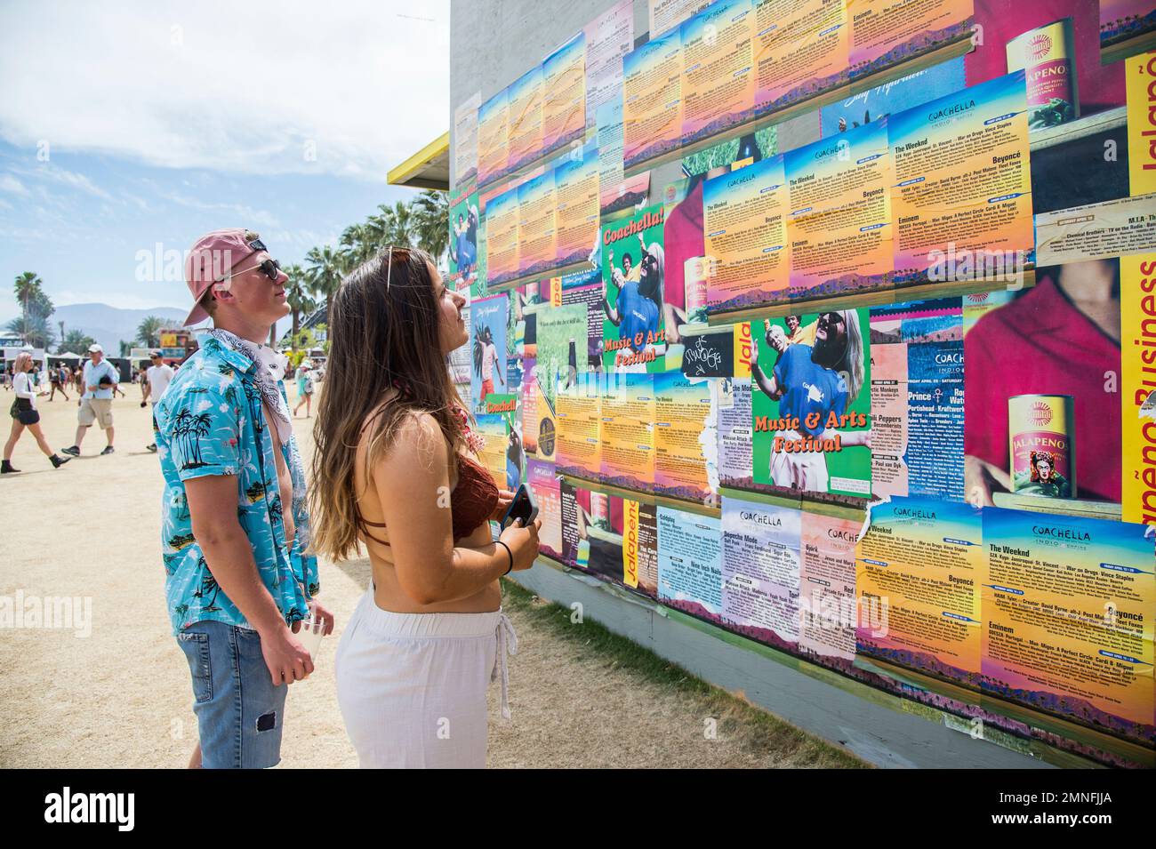 Festival goers attend the Coachella Music & Arts Festival at the Empire ...