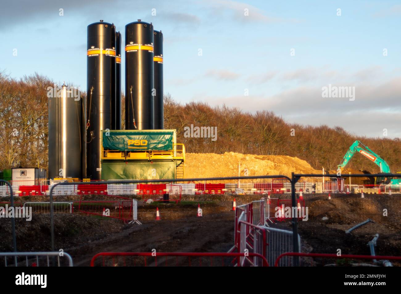 Wendover, Buckinghamshire, UK. 30th January, 2023. Silos on the HS2 ...