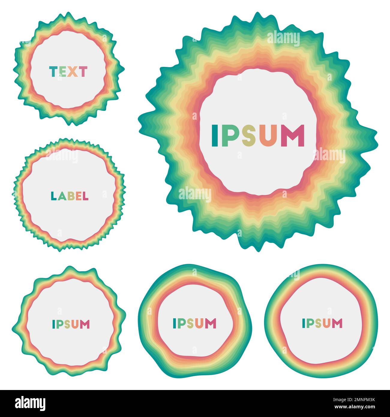 Round banners set. Appealing circular backgrounds. Cool vector ...