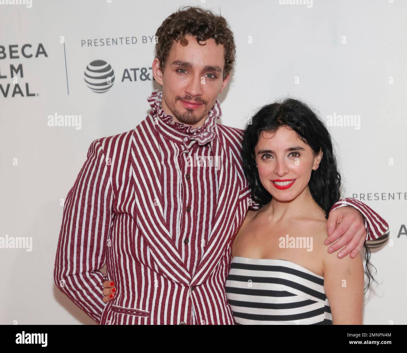 Actors Robert Sheehan, left, and Maria Jose Bavio attend a screening of ...