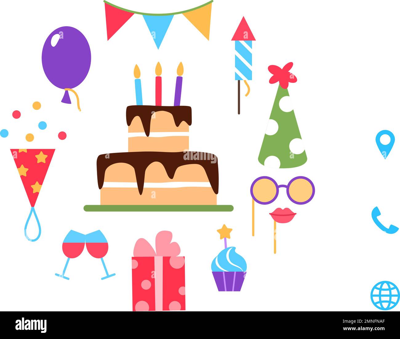 Disco music party invitation template Cut Out Stock Images & Pictures ...