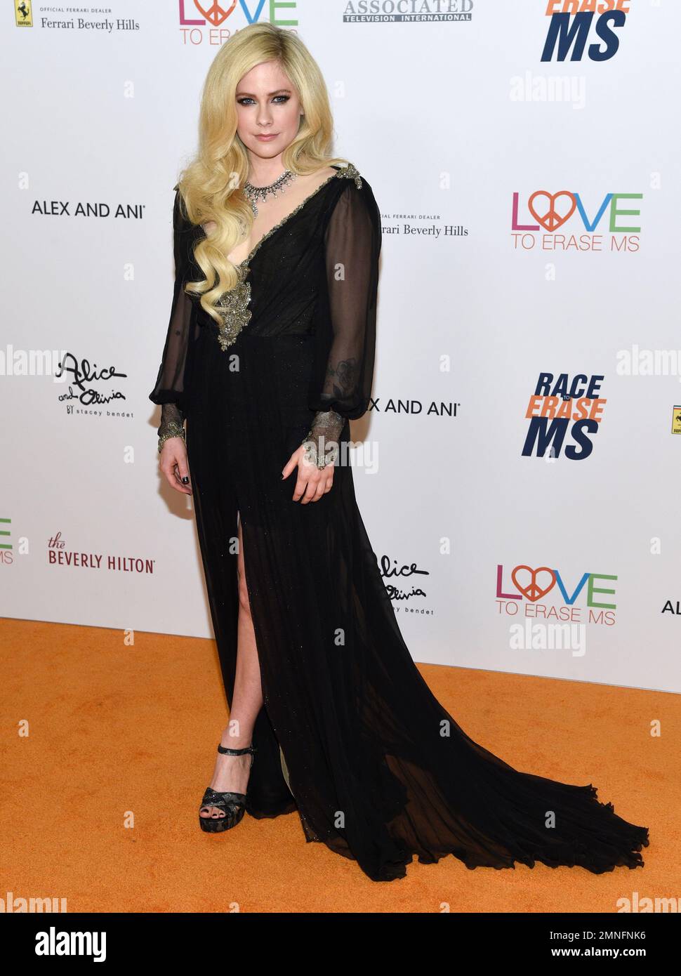 Avril Lavigne arrives at the 25th annual Race to Erase MS Gala at The ...