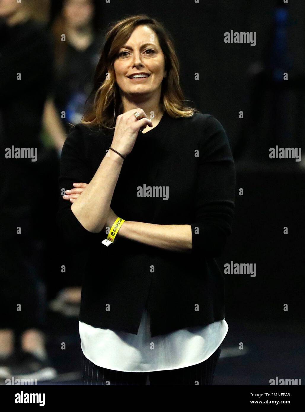 Oklahoma head coach K.J. Kindler is seen during the NCAA college women ...