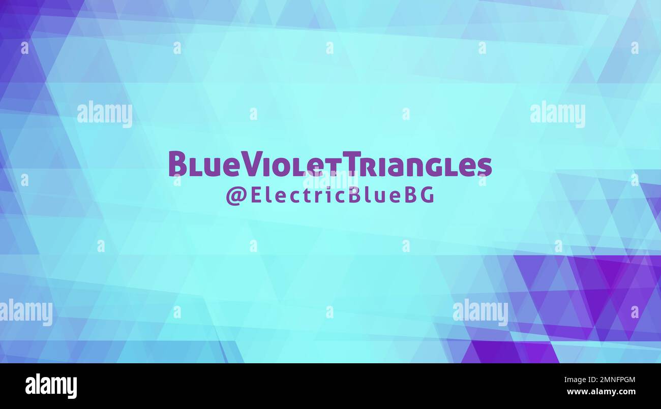 Abstract electric blue background textured by violet triangles. Vector ...