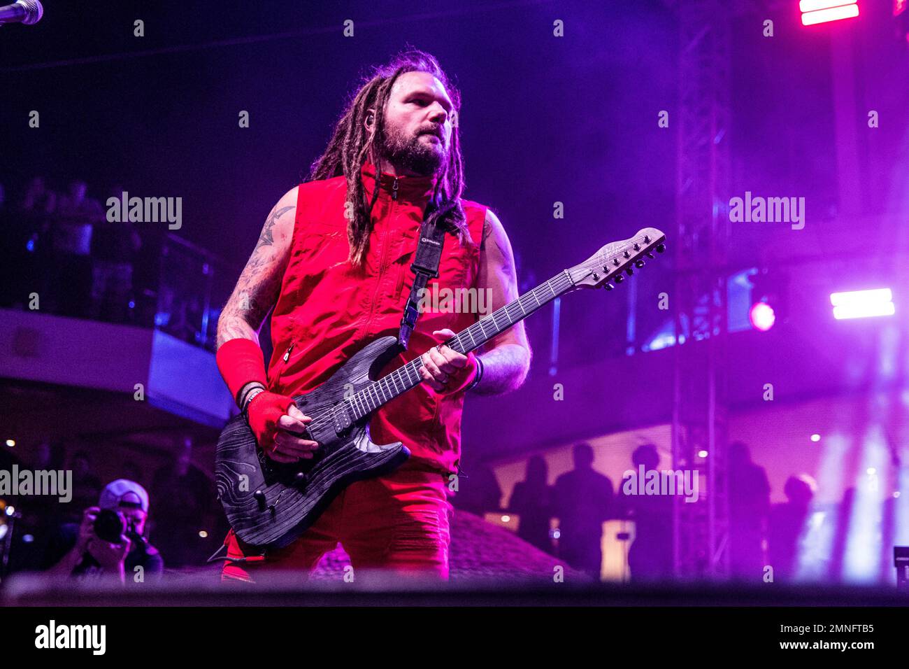 Jaysin Zeilstra of Nonpoint performs on board the Carnival Magic during ...