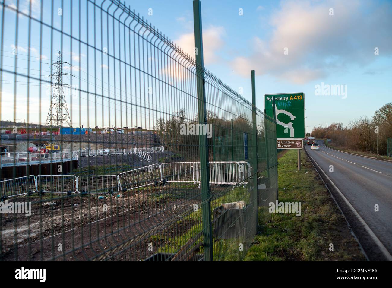 Wendover, Buckinghamshire, UK. 30th January, 2023. HS2 construction ...