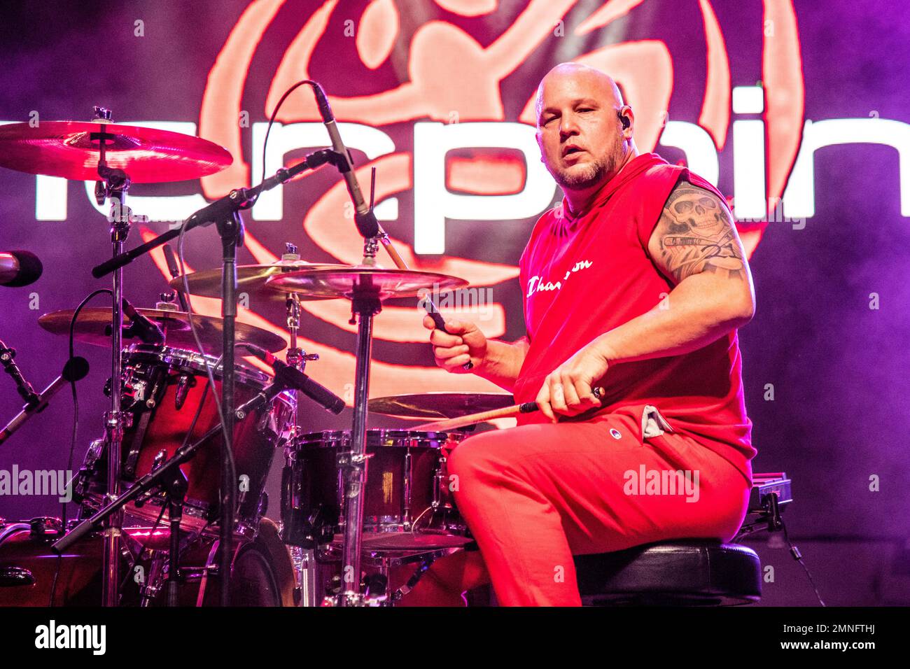 Robb Rivera of Nonpoint performs on board the Carnival Magic during day ...
