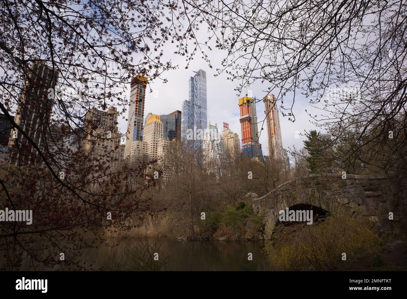 New apartment buildings are under construction overlooking Central Park ...