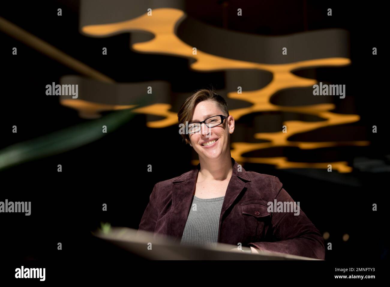 Teacher of the year Mandy Manning poses for a photograph at the ...