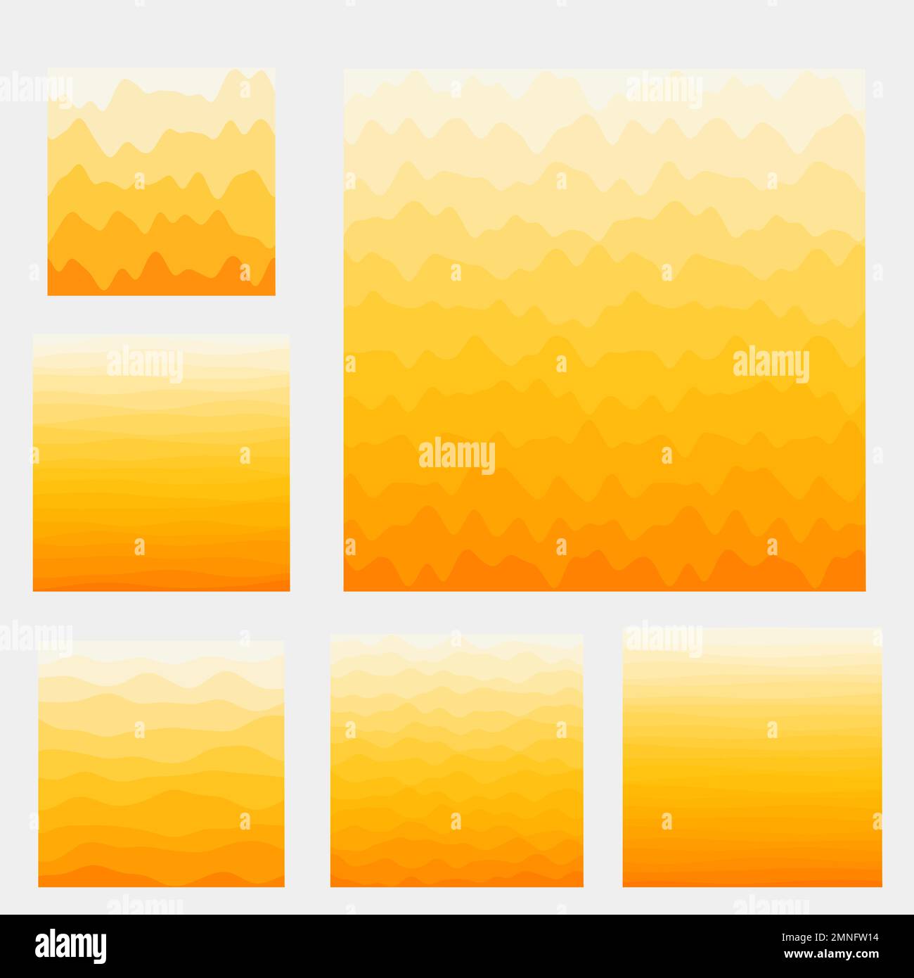 Abstract waves background collection. Curves in amber colors ...