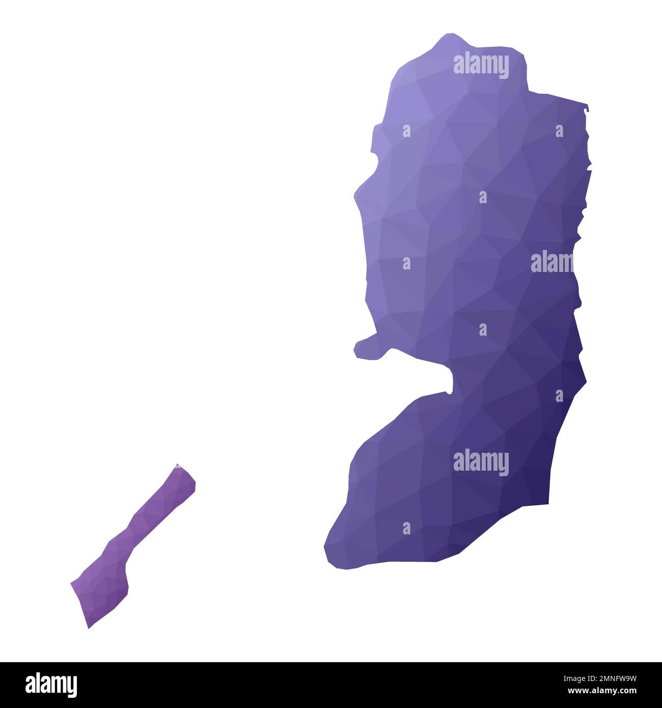 Palestine map. Geometric style country outline. Extra violet vector illustration Stock Vector ...