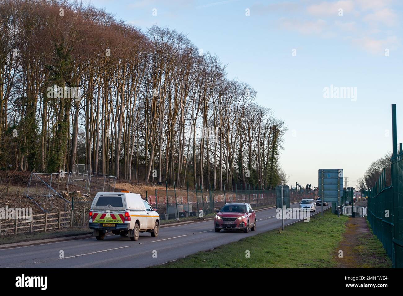 Wendover, Buckinghamshire, UK. 30th January, 2023. HS2 construction ...