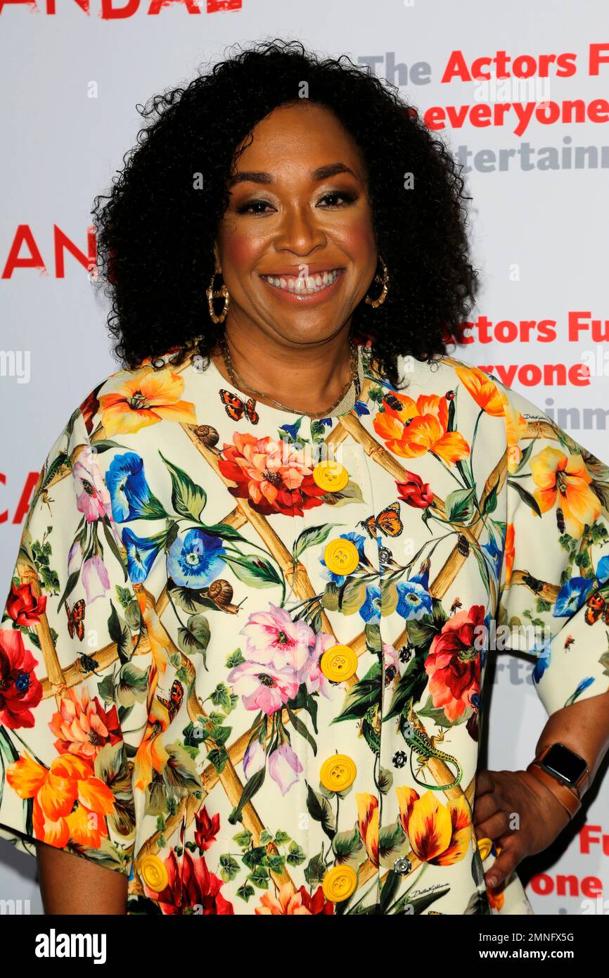 Shonda Rhimes arrives a the live stage reading of the series finale of ...