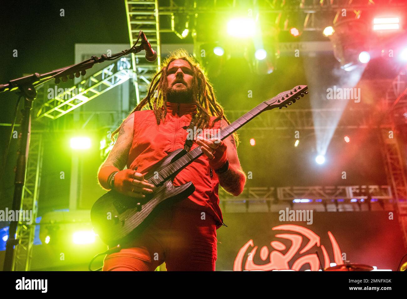 Jaysin Zeilstra of Nonpoint performs on board the Carnival Magic during ...