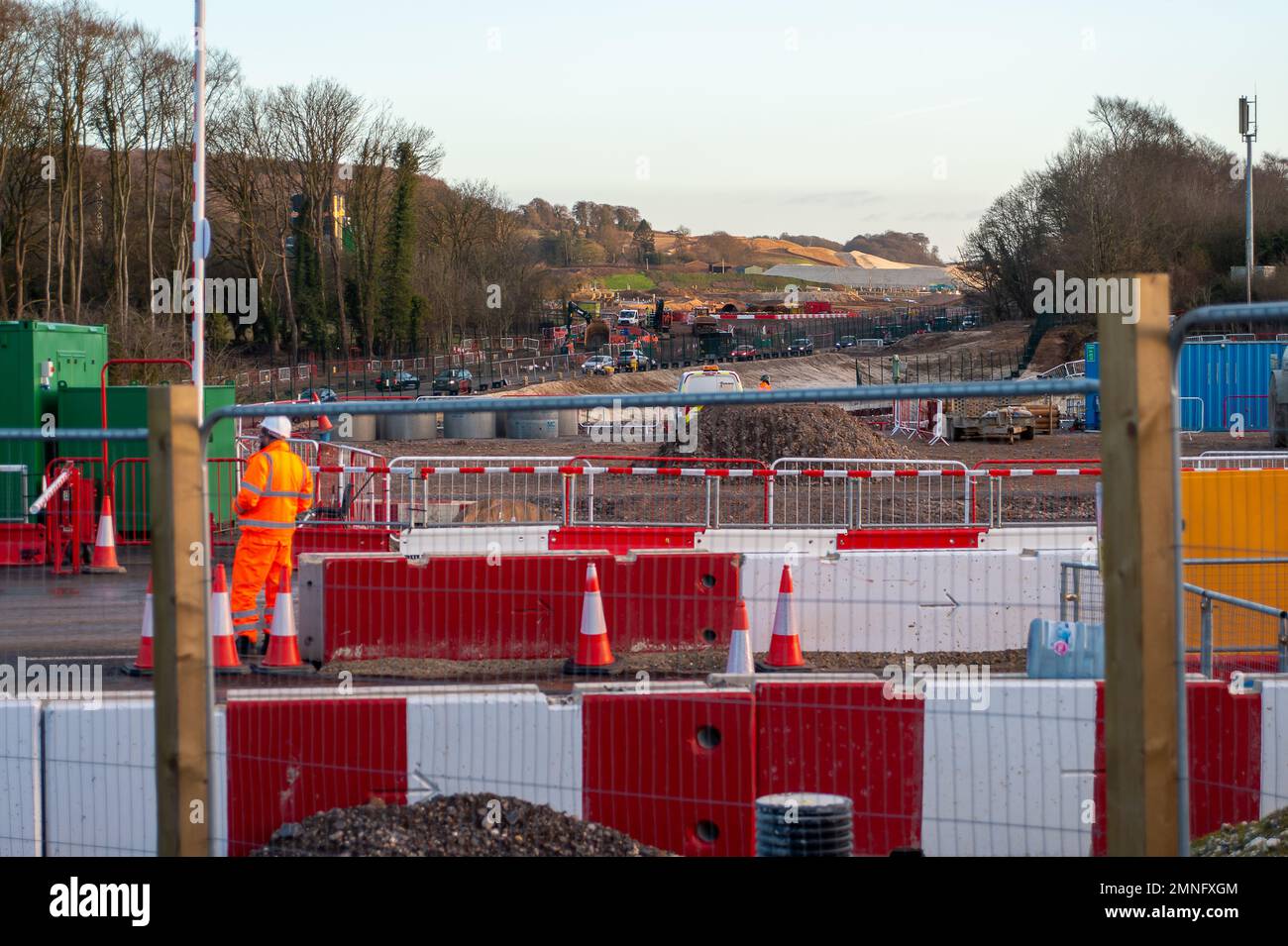 Wendover, Buckinghamshire, UK. 30th January, 2023. HS2 construction ...