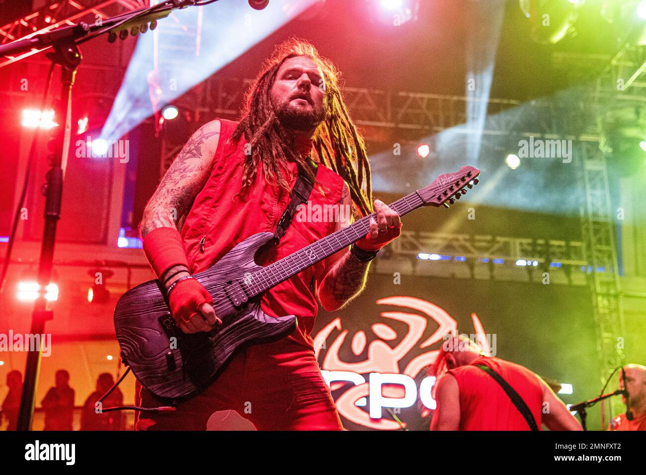 Jaysin Zeilstra of Nonpoint performs on board the Carnival Magic during ...