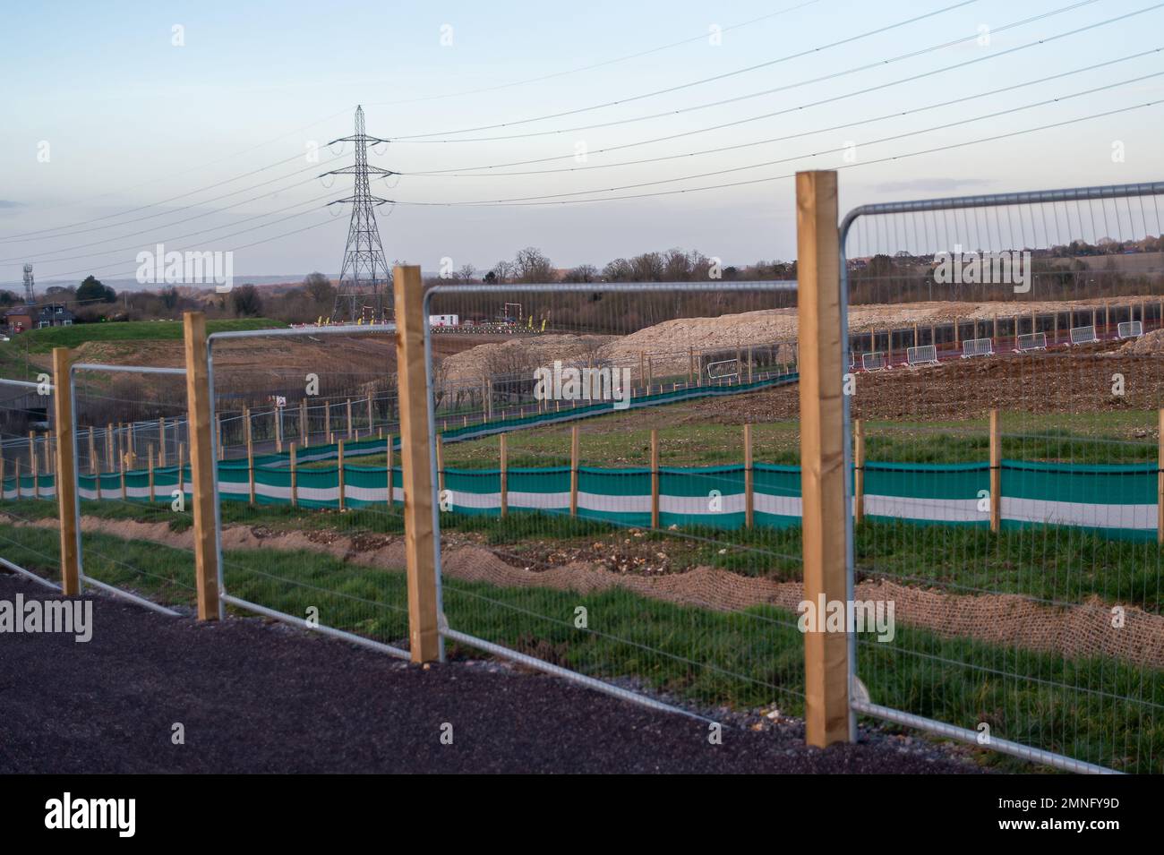 Wendover, Buckinghamshire, UK. 30th January, 2023. HS2 construction ...