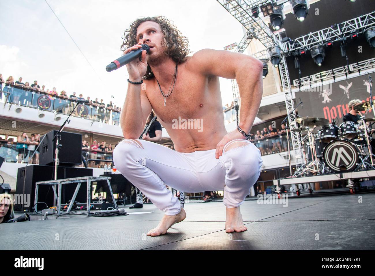 Jonny Hawkins of Nothing More performs on board the Carnival Magic ...