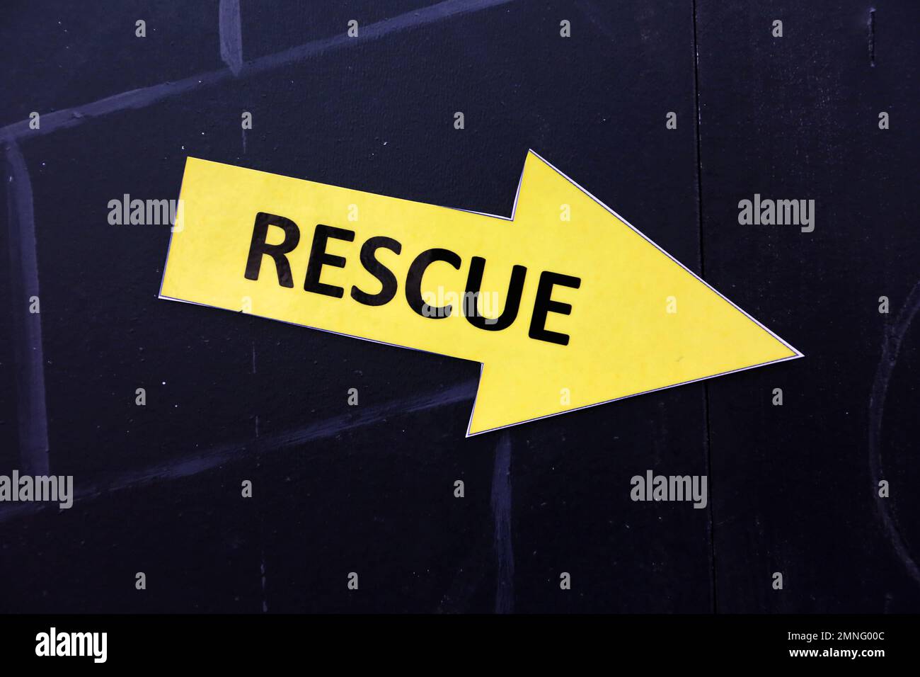 Rescue warning arrow. Danger sign. Caution sign. Attention sign Stock ...