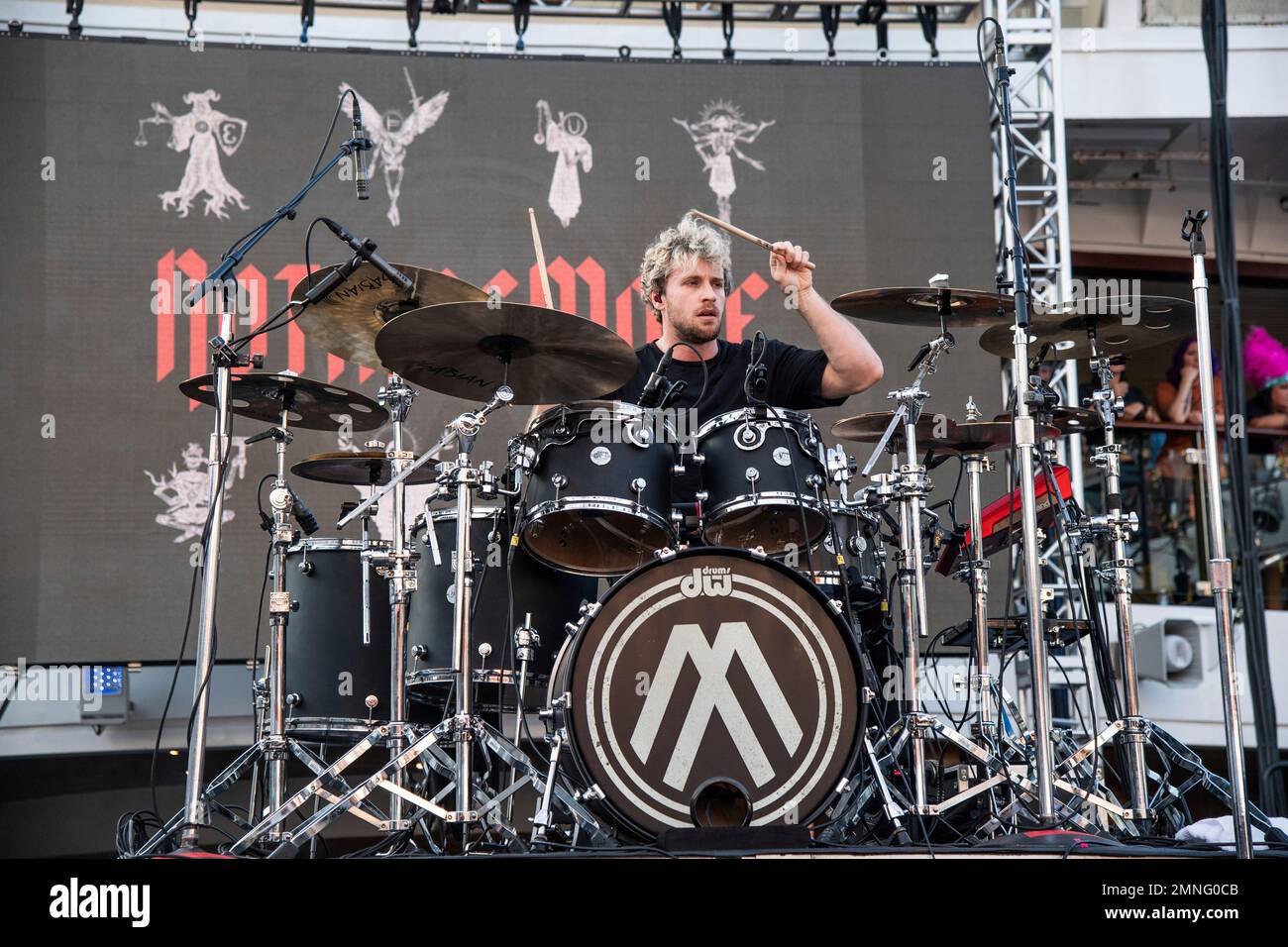 Ben Anderson of Nothing More performs on board the Carnival Magic ...