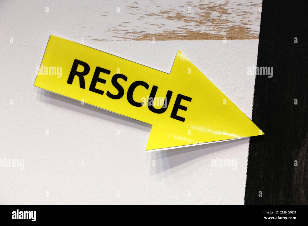 Rescue warning arrow. Danger sign. Caution sign. Attention sign Stock ...