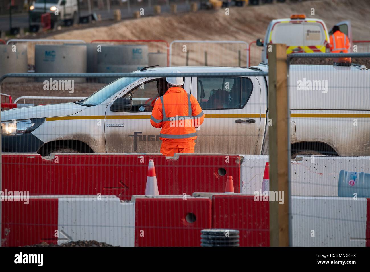 Wendover, Buckinghamshire, UK. 30th January, 2023. HS2 construction ...